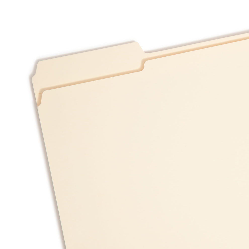 Reinforced Tab Fastener File Folders, 1 1/2 inch Expansion, 1/3-Cut Tab