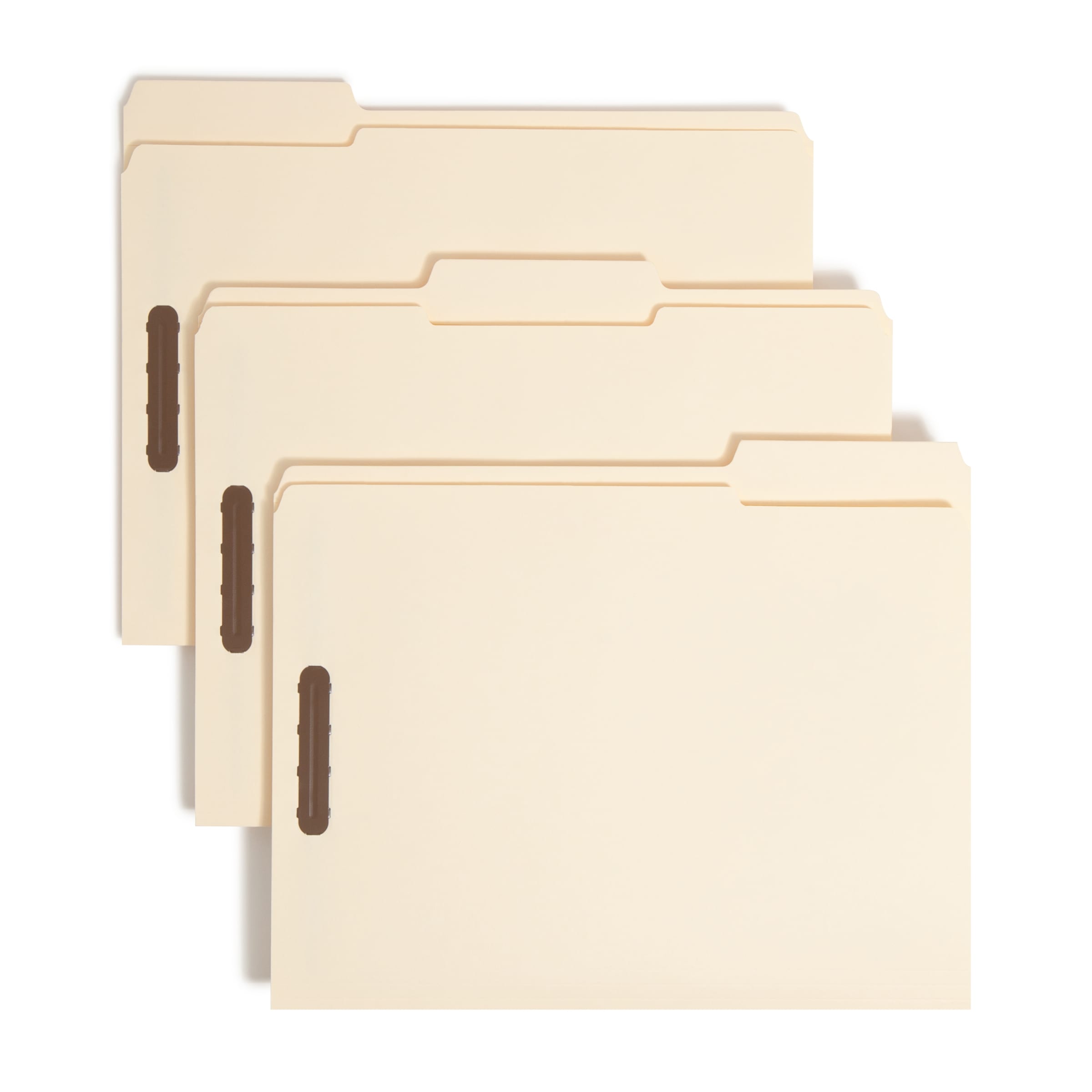 Reinforced Tab Fastener File Folders, 1/3-Cut Tab