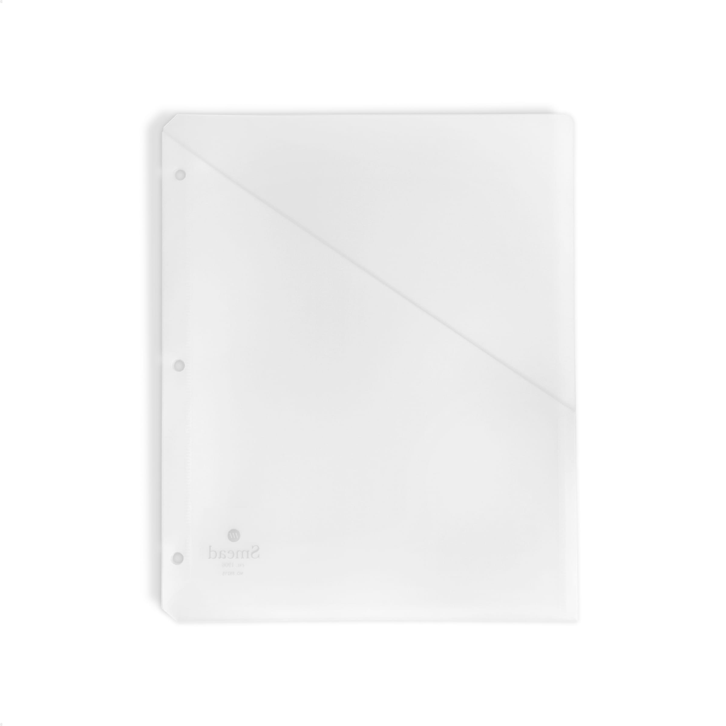 Smead Poly Slash Jackets, 2 Pockets, Clear