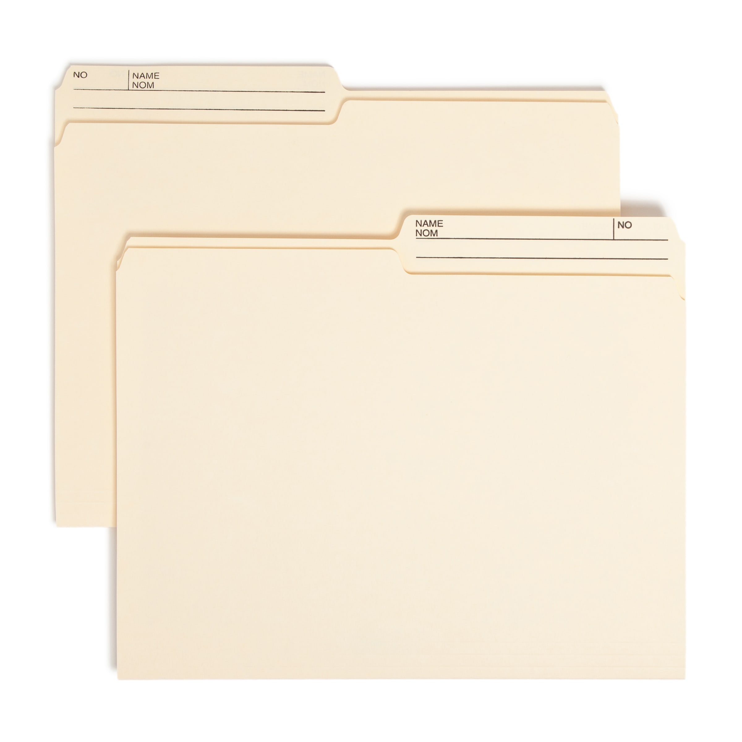 Reversible Printed Tab File Folders, 1/2-Cut Tab, 9 1/2 pt.