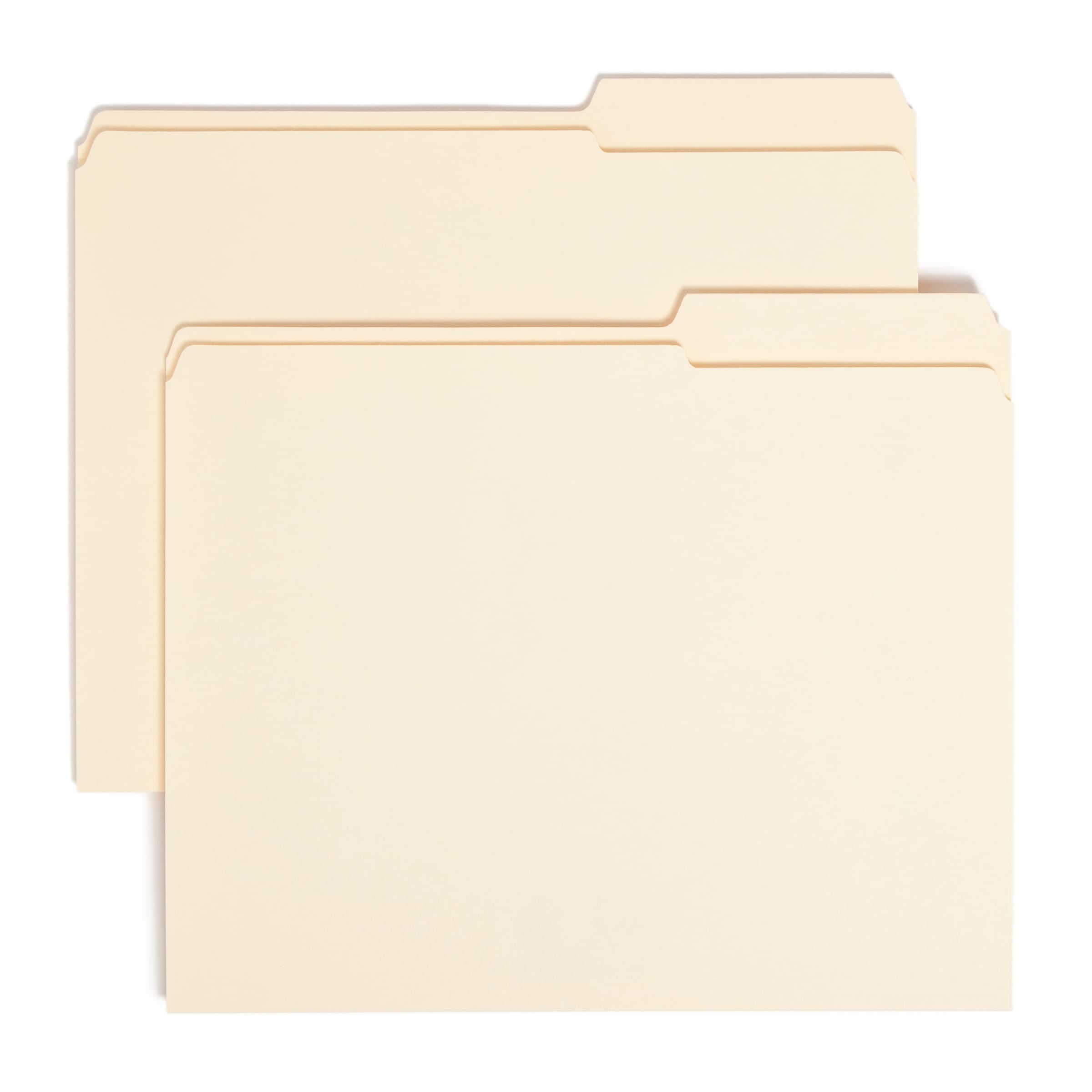 Reinforced Tab File Folders, 2/5-Cut Guide Height Right Tab