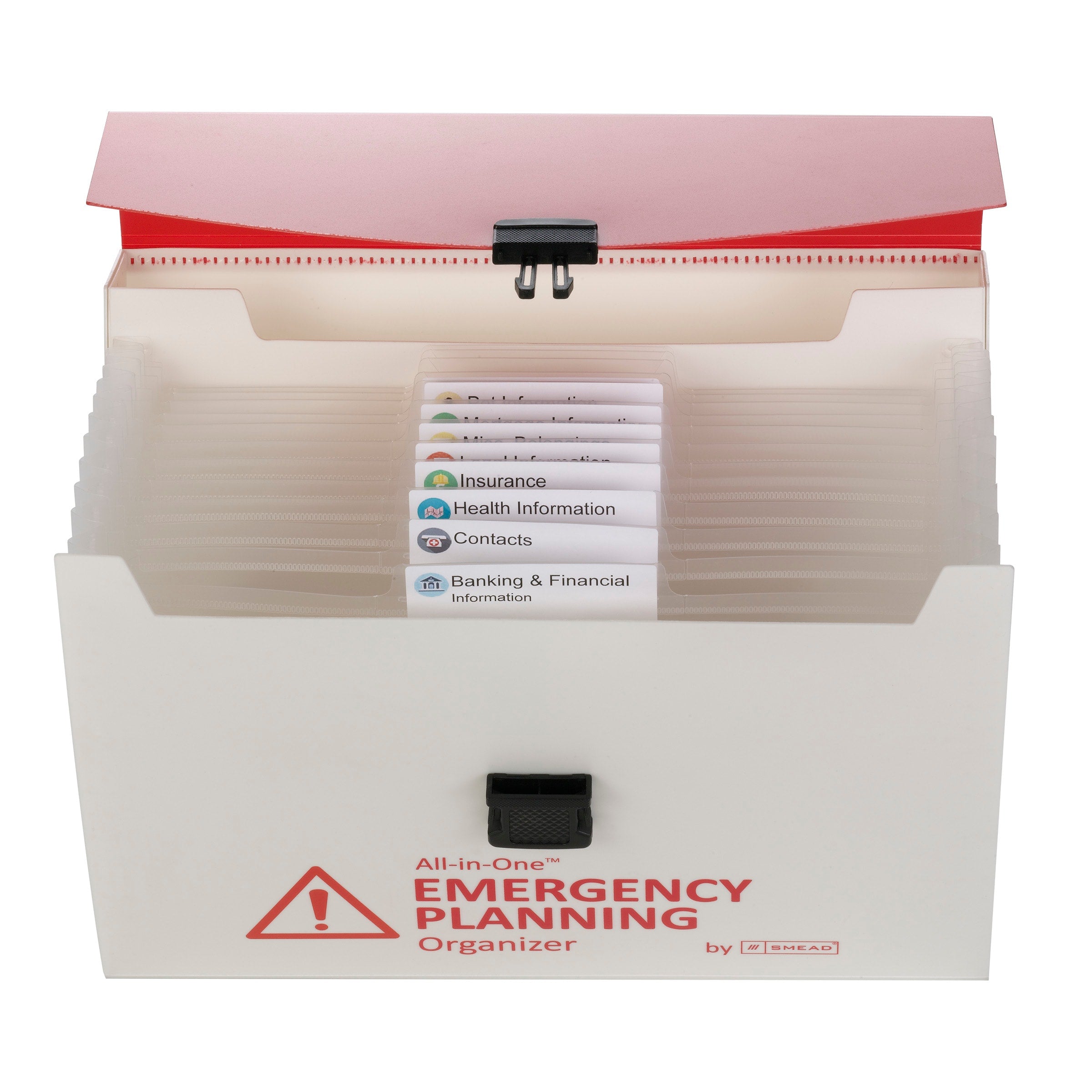 Smead All-in-One™ Poly Emergency Planning Organizer, 1/3 Cut, 3-1/2 ...