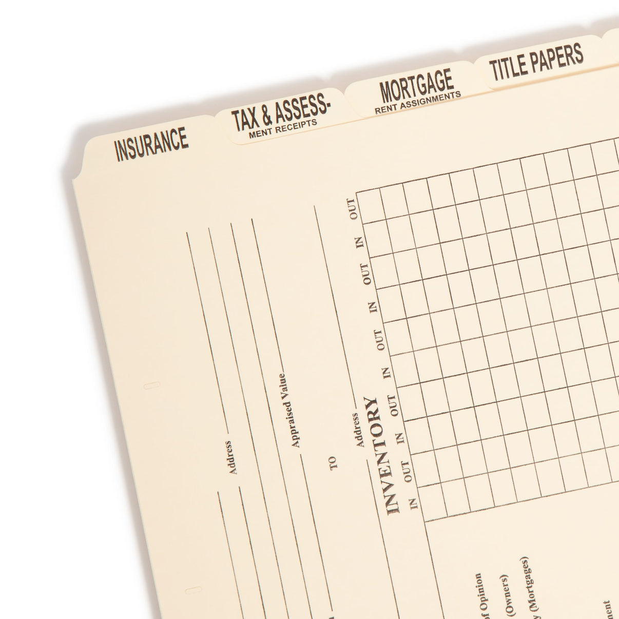 Smead Pressboard Mortgage File Folder Dividers